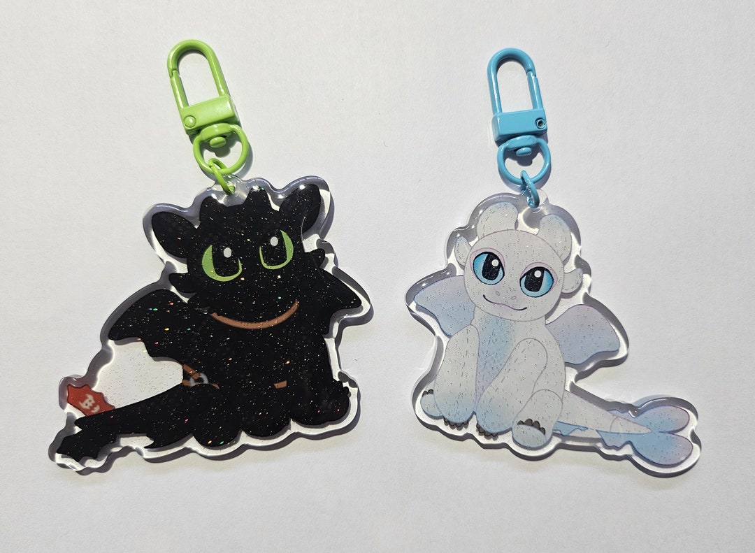 Toothless and Lightfury Acrylic Charms - Etsy