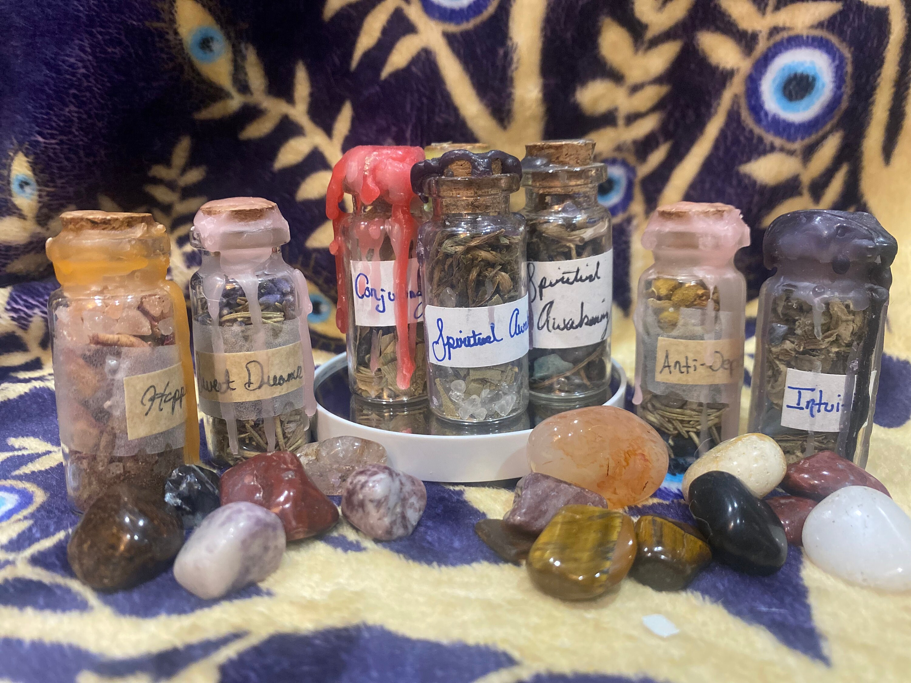 Spell Jar Witchcraft Crystals Spirituality Protection Jars Custom Made ...