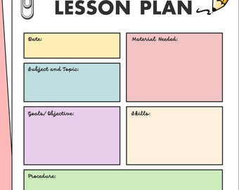 Weekly Lesson Plan Template for Daycare / Preschool / Pre-k ...