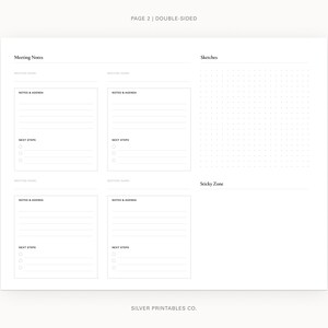 Weekly Overview Planner US Letter Printable PDF Goodnotes Work From ...