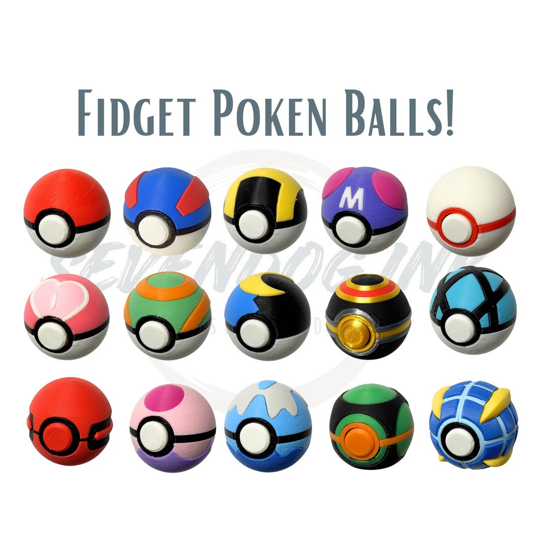 Poke Ball Fidget Clicker & Keychains! - Etsy