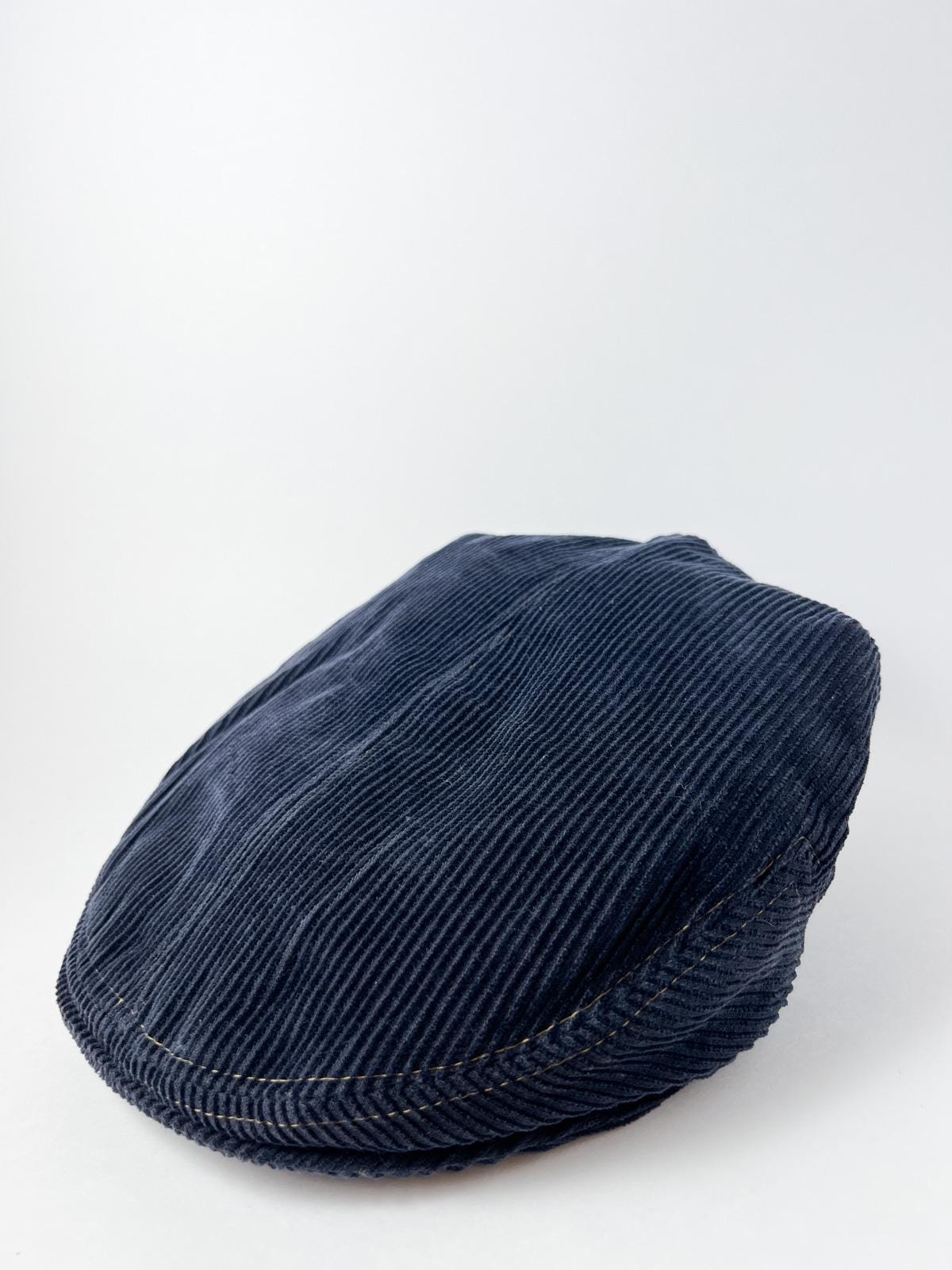 Handcrafted Navy Corduroy Flat Cap: Irish Newsboy Hat, Size L - Etsy