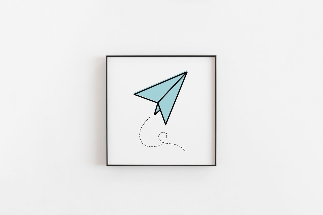 Paper Airplane Art | Kids Room Art | Art for Nursery | Classroom Decor ...