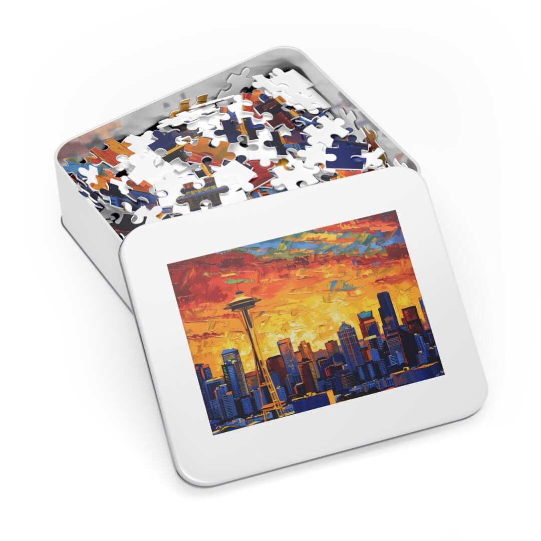 Seattle Puzzle – 500 Piece Jigsaw of the Downtown Skyline With Space ...