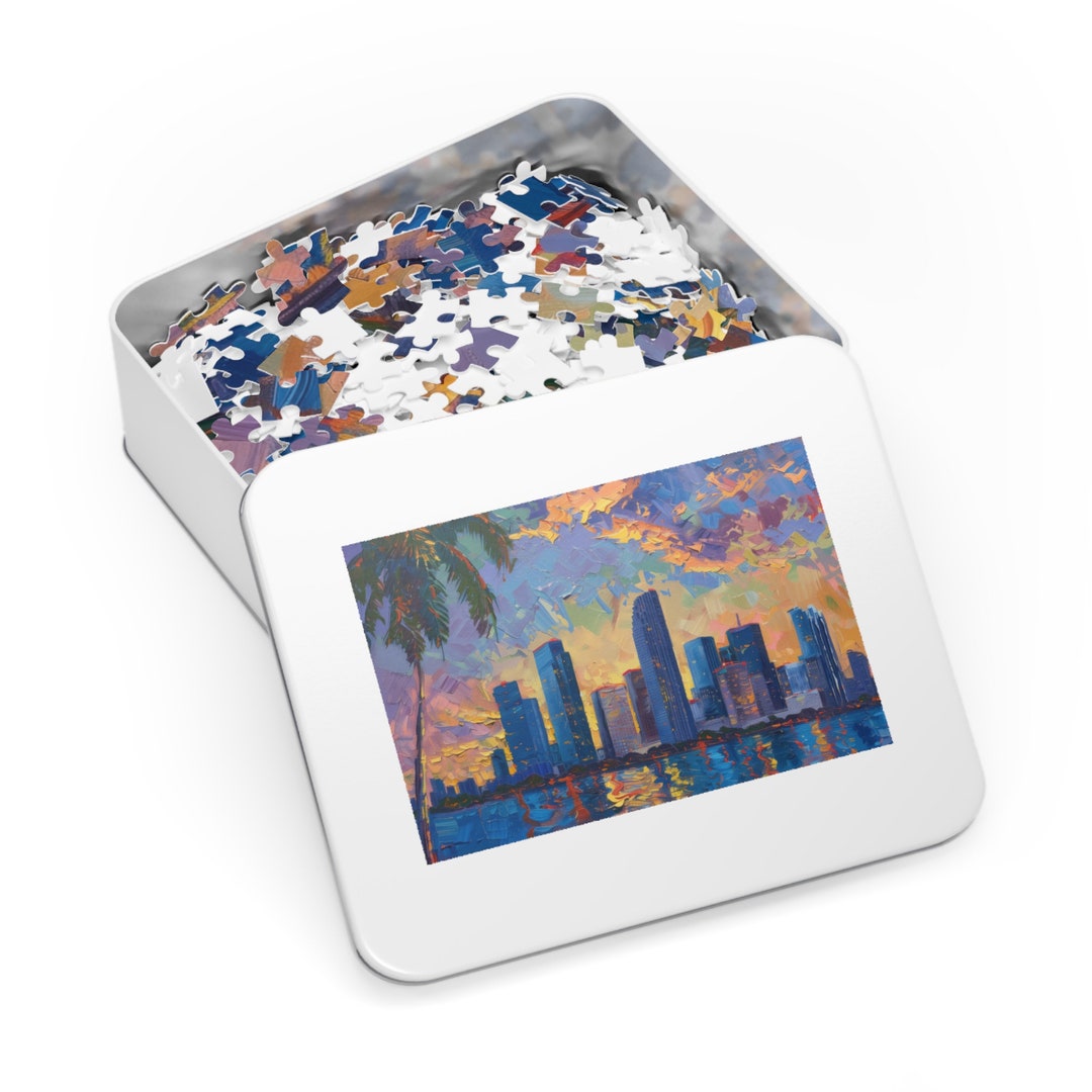 Miami Puzzle – 1000 Piece City Skyline Jigsaw of Downtown Miami ...