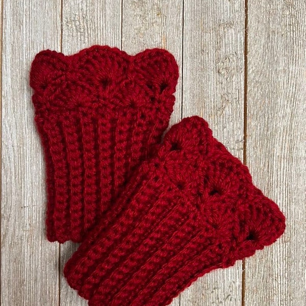 Red Boot Cuffs - Etsy