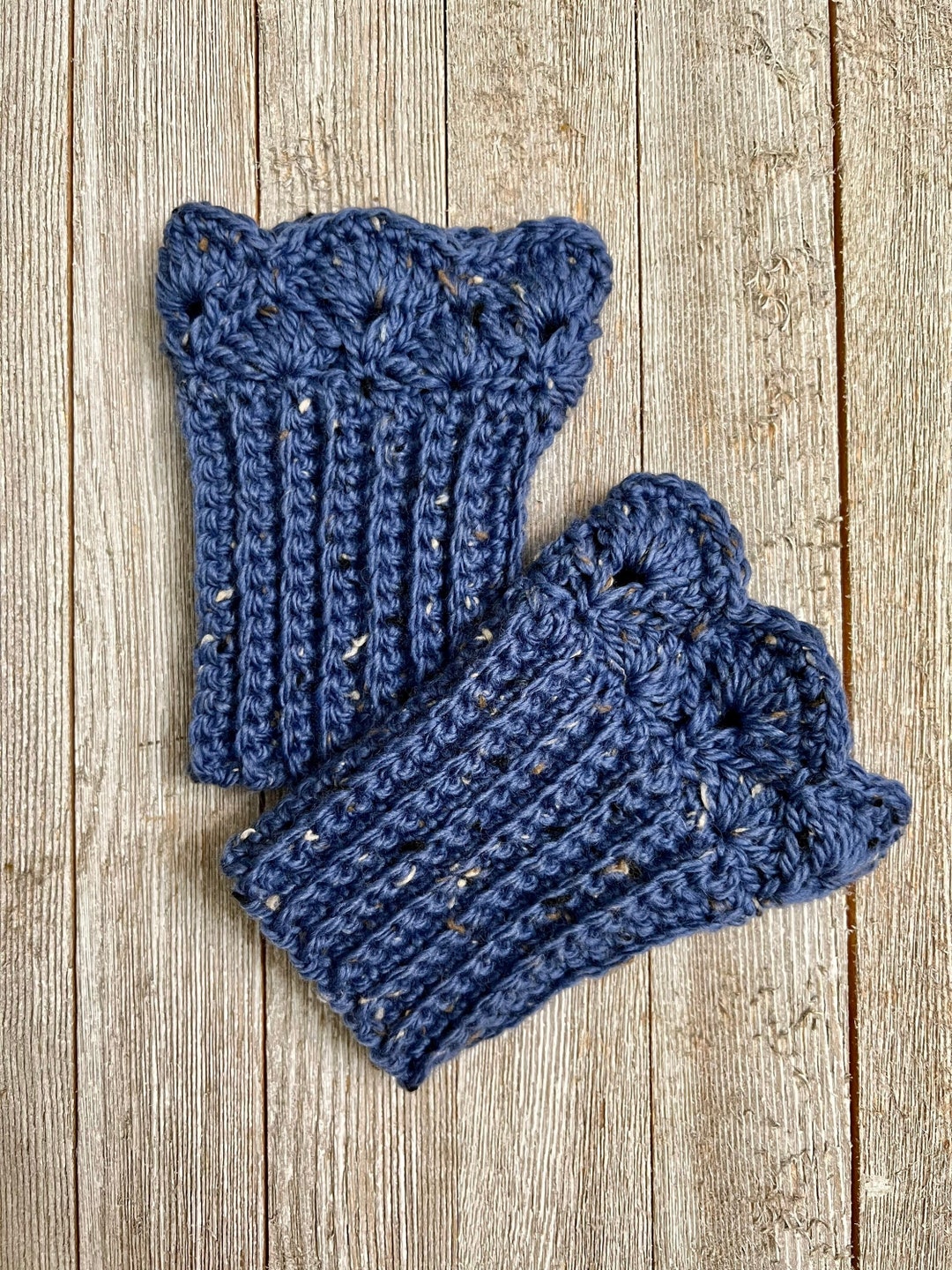 Colonial Blue Tweed Boot Cuffs B for Ankle Boots - Etsy