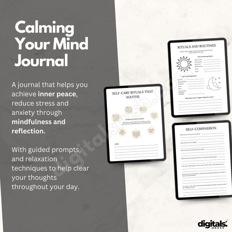 Calming Your Mind Journal PLR | Mindfulness Journal | MRR Master Resell ...