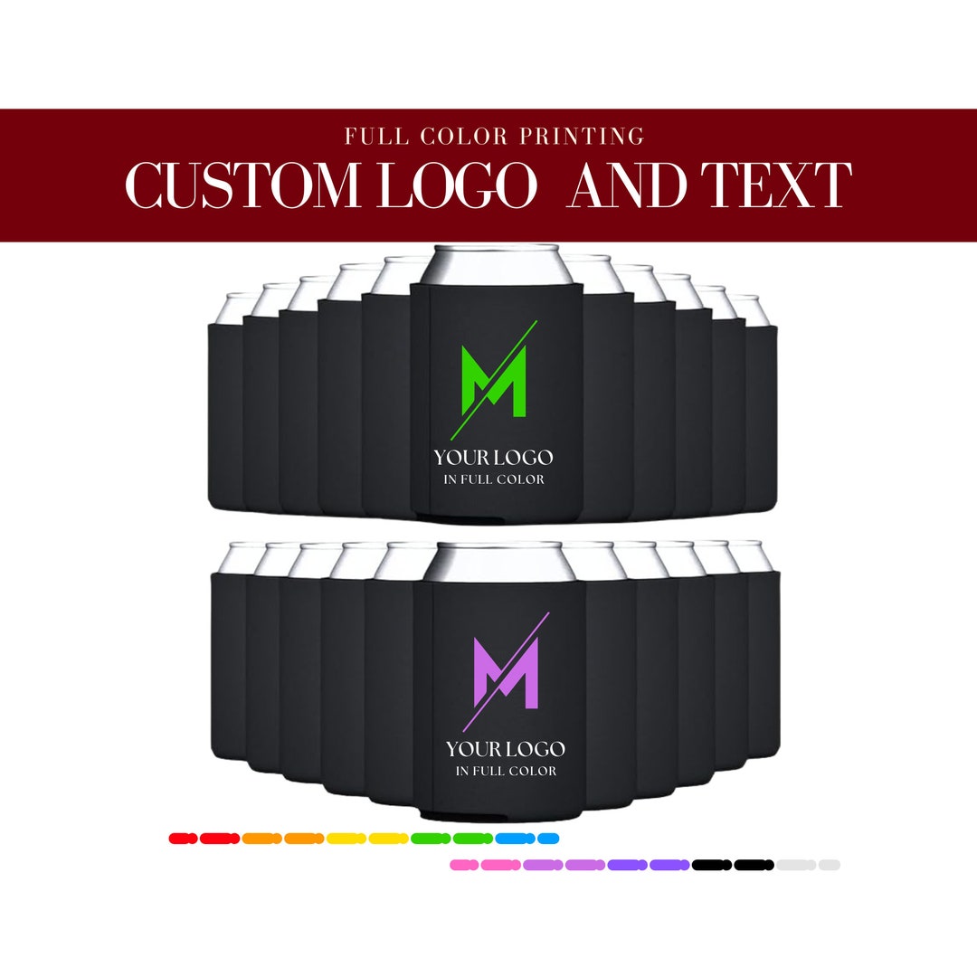 Custom Logo Koozies Branded Merch Custom Can Coolers Corporate Gifts ...