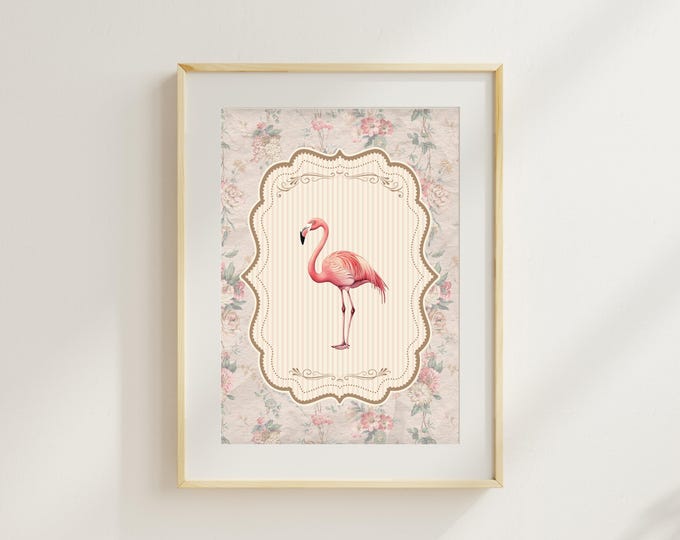Pink Flamingo Print - PRINTABLE FILE. Pink Bird Poster. Flamingo Quote ...