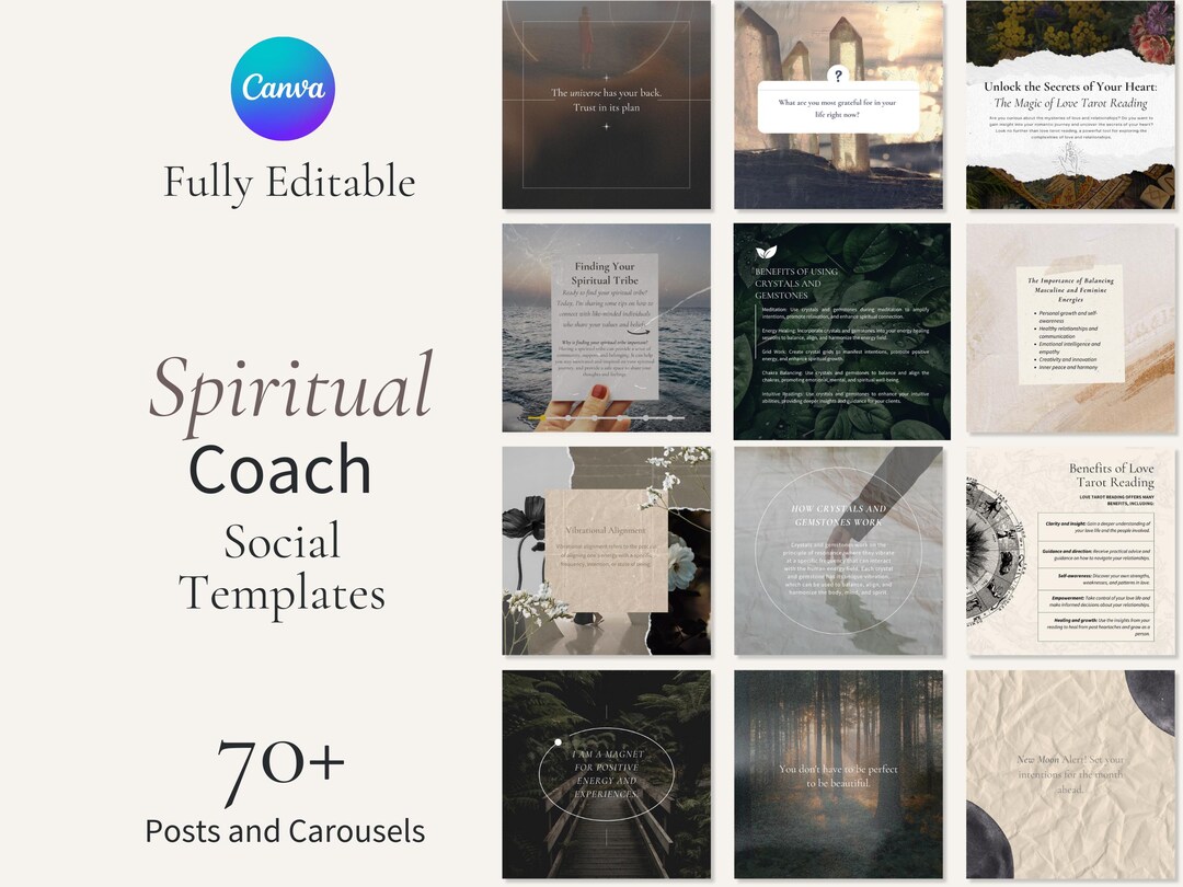 Spiritual Coach Instagram Templates: Chakra & Energy Healing Posts ...