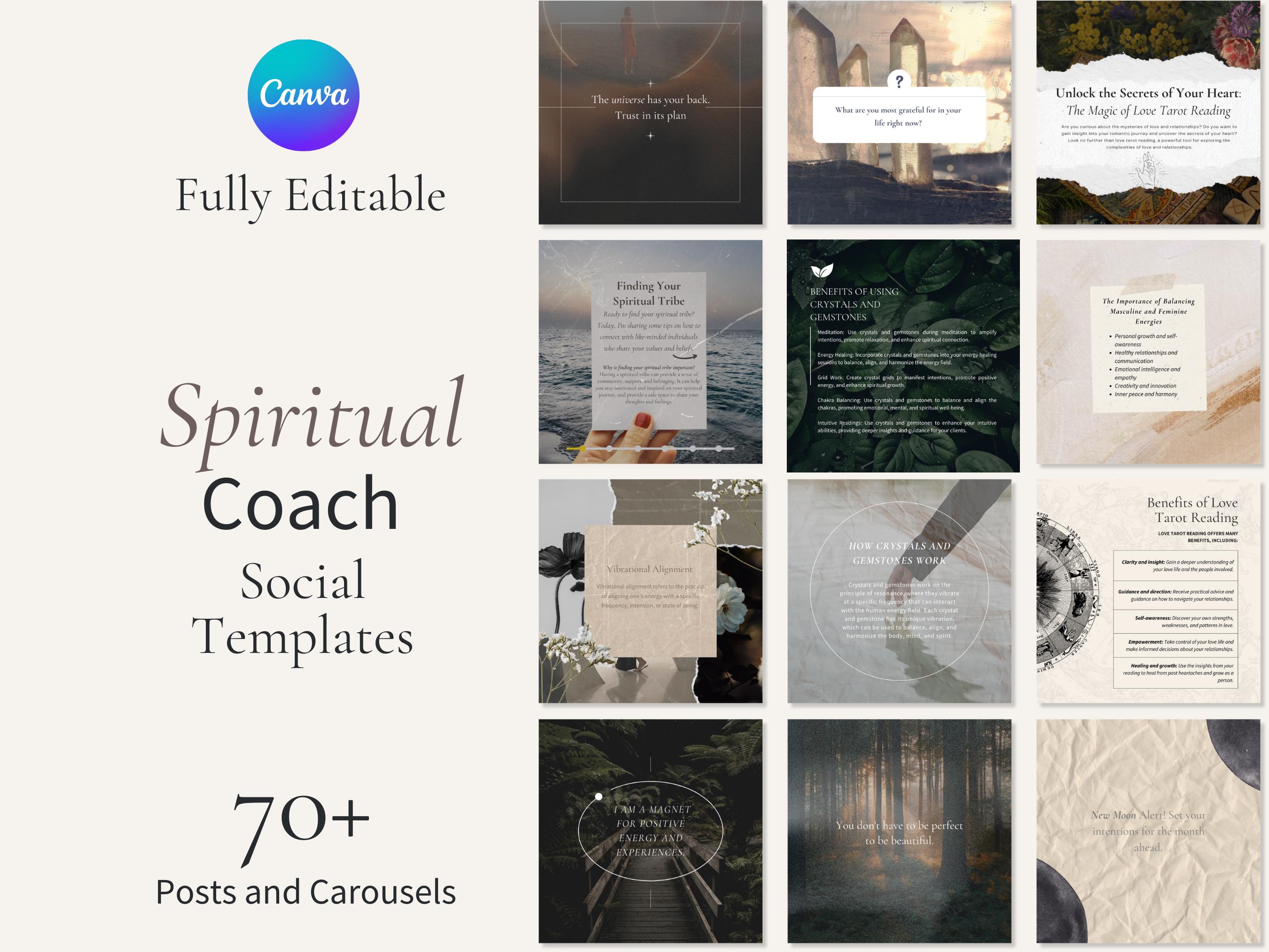 Spiritual Coach Instagram Templates: Chakra & Energy Healing Posts ...