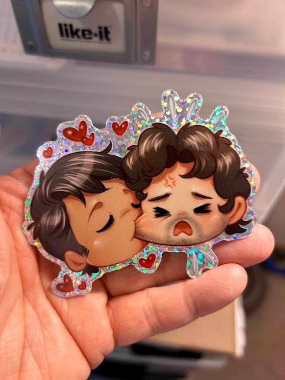 Sticker - Hannigram Cheek Bite GLITTER - Etsy