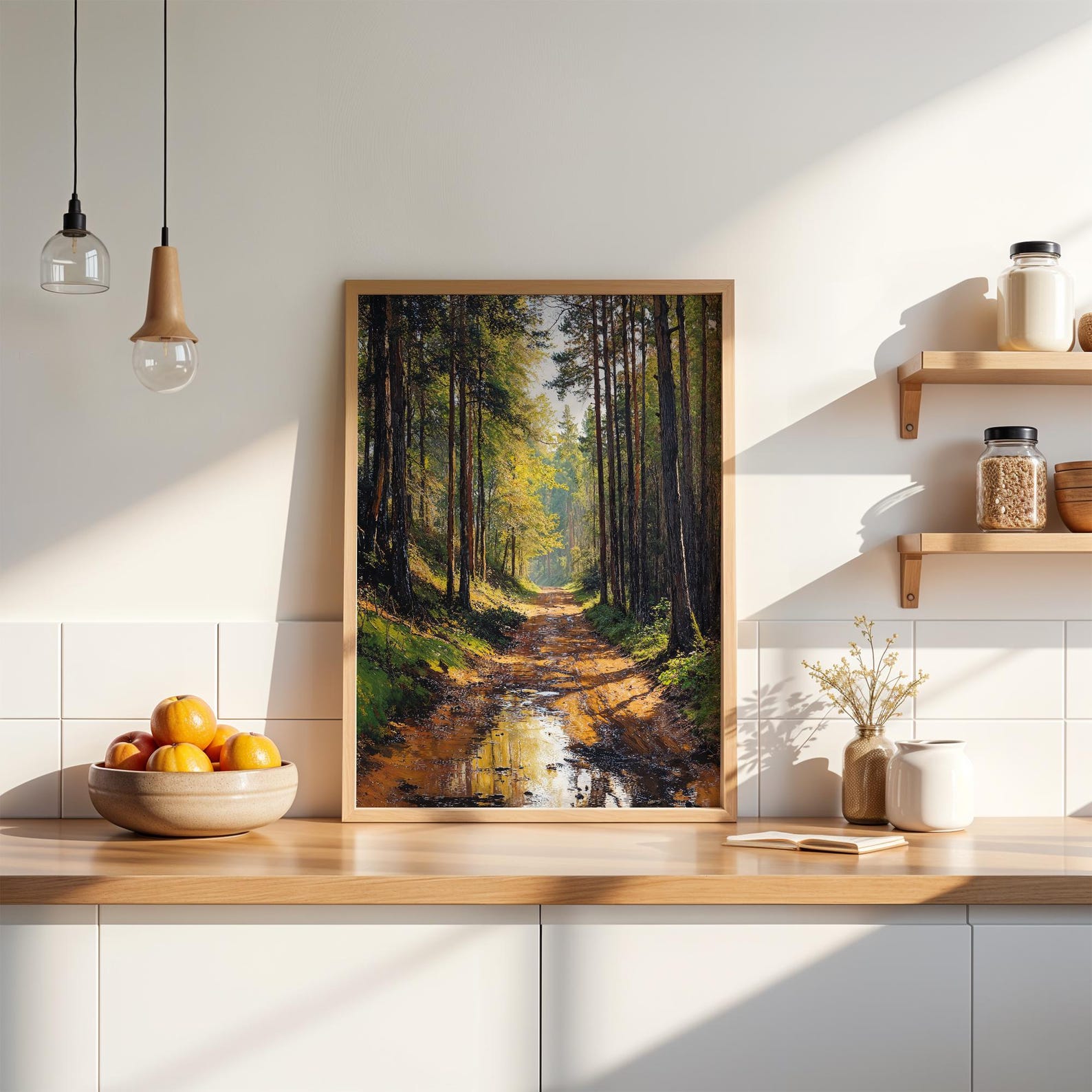 Forest Path Wall Art, Nature Trail Printable, Rustic Landscape Print ...