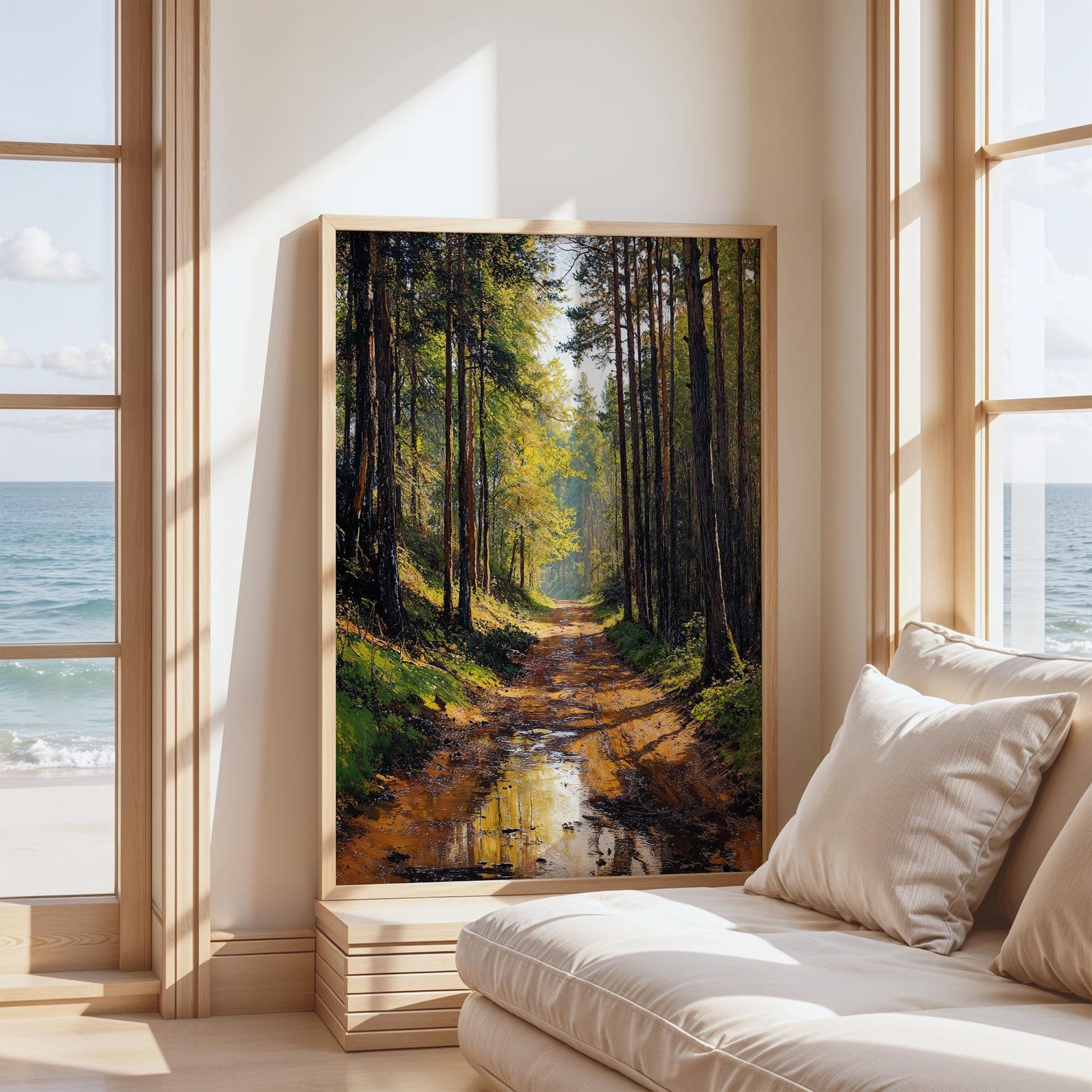 Forest Path Wall Art, Nature Trail Printable, Rustic Landscape Print ...