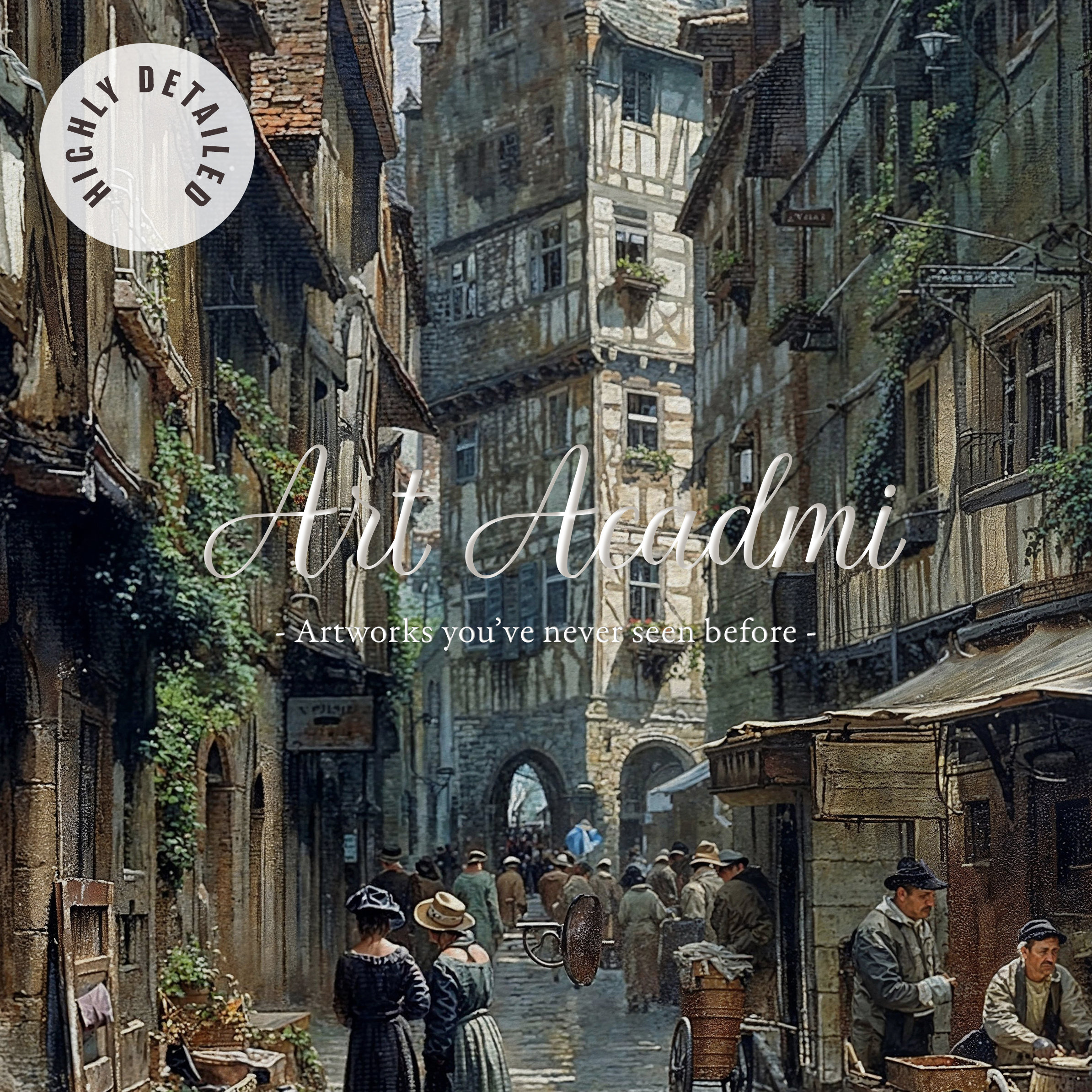 Charming Old Town Street Vintage Printable Art for Home Decor Art ...