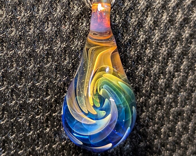 Handmade Glass Pendant "fumed Petals" - Etsy