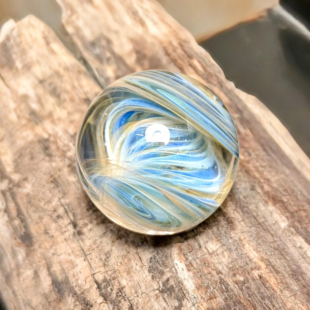 Blue Twist, Fumed Double Twist, Gold and Silver Fumed Marble - Etsy