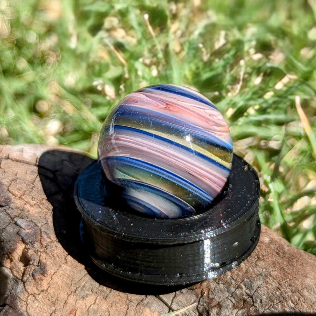 Gold Fume Twist Marble, Boro Glass Marble, Heady Glass Marble - Etsy