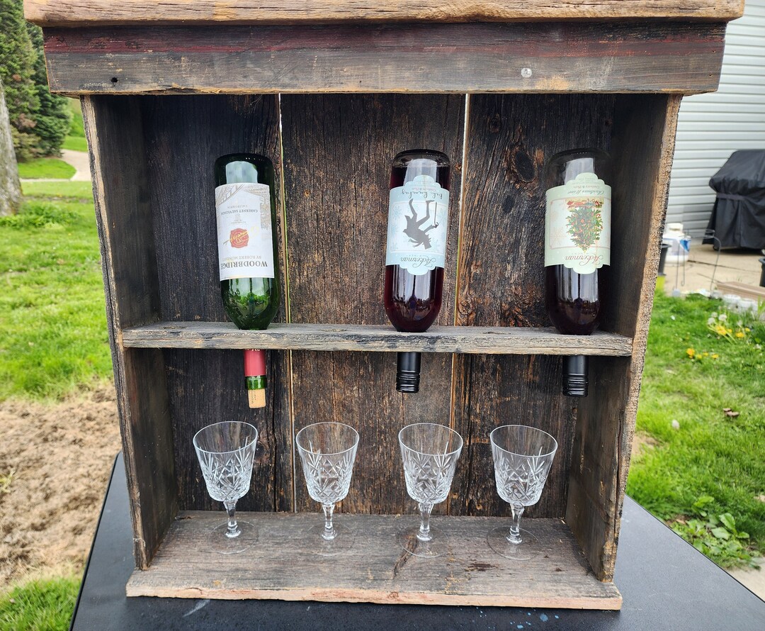 Rustic Reclaimed Wine Rack - Etsy