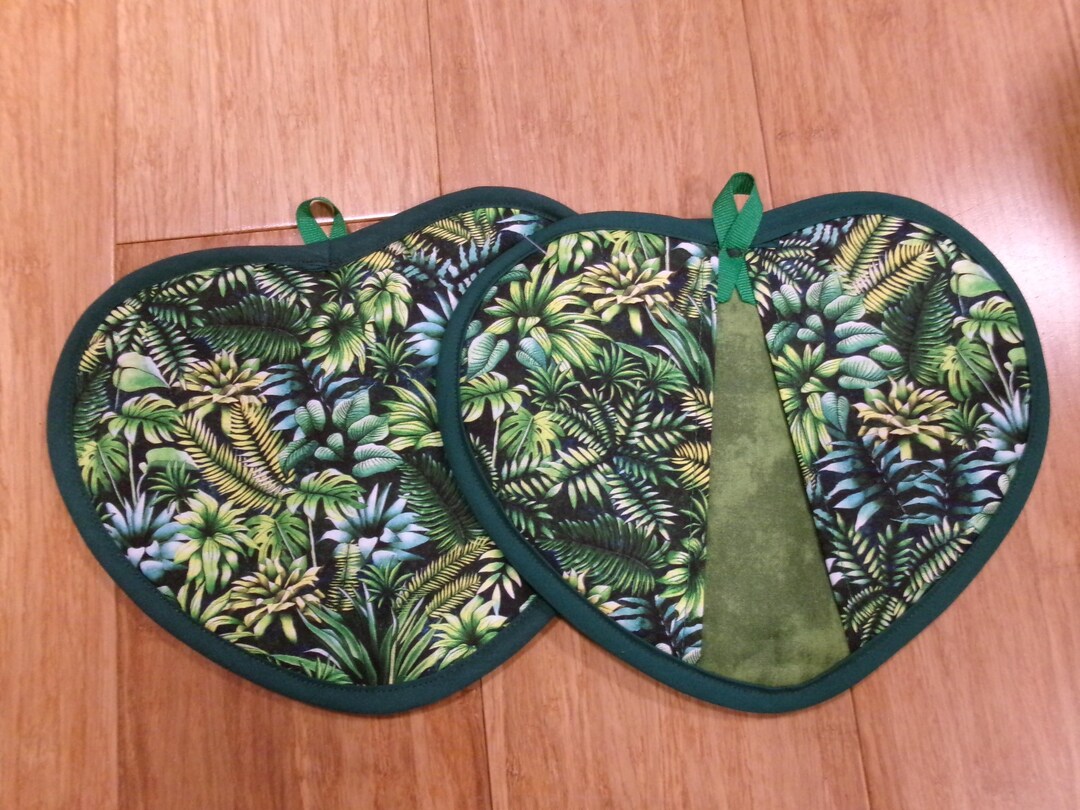 Heart Shaped Hand Saver Pot Holder Oven Mitt, Heat Resistant W/ Insul ...