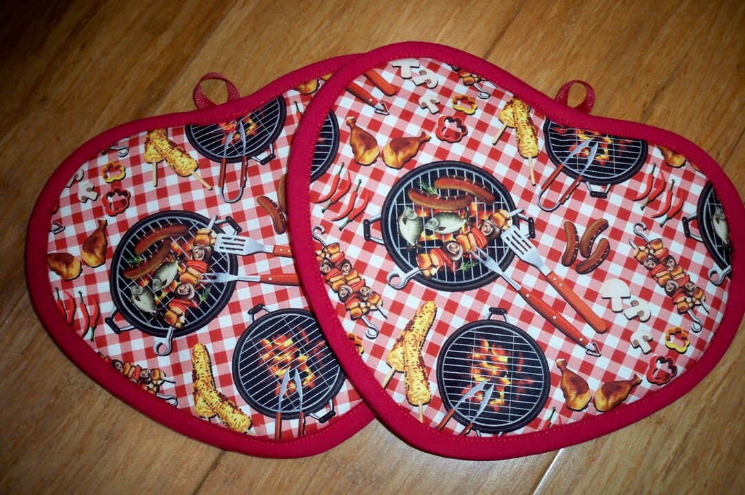 Heart Shaped Hand Saver Potholder Oven Mitt, Heat Resistant W/insul ...