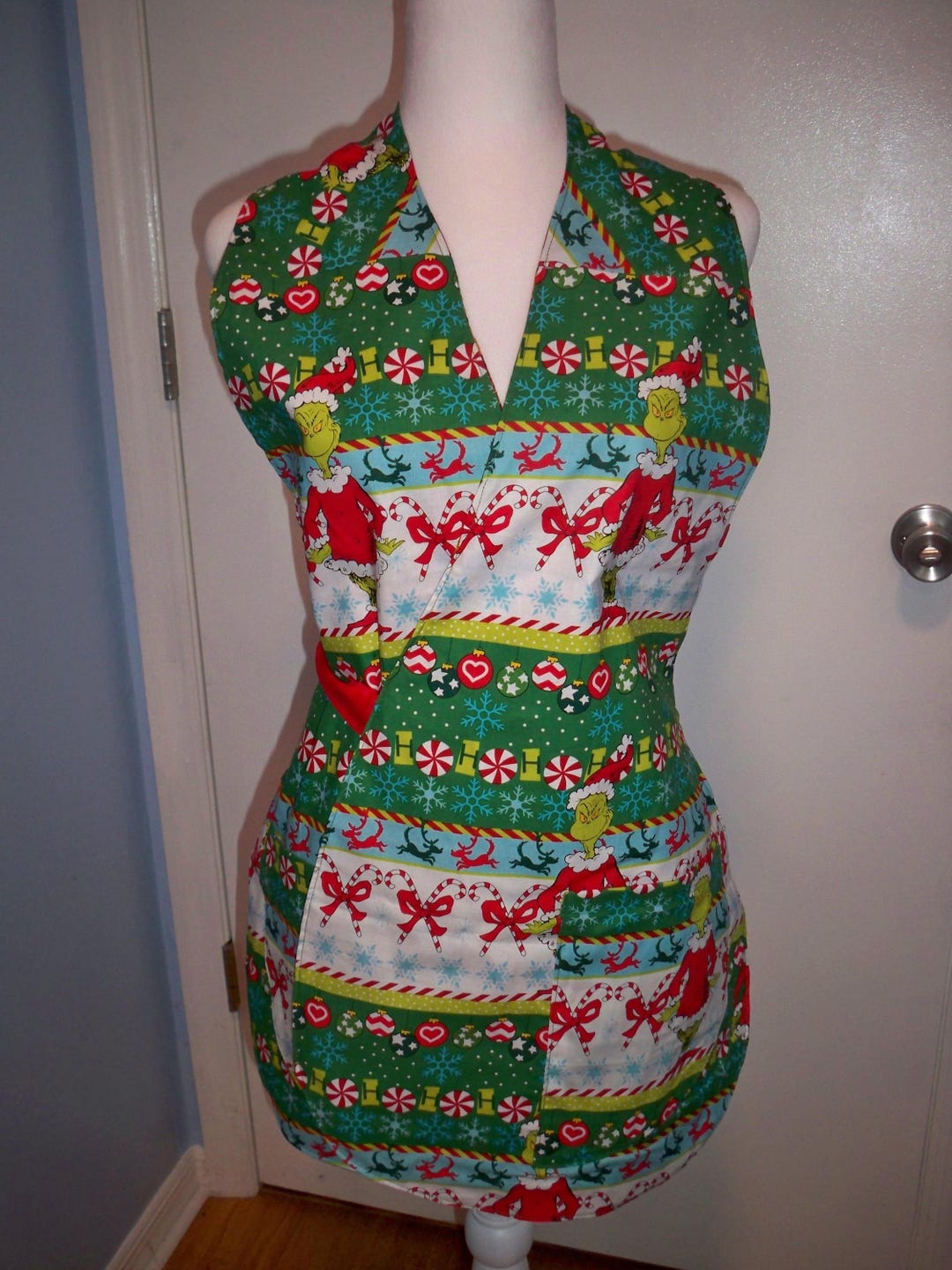 Adult Wrap Backless, Reversible Aprons, One Size Fits All! Vintage ...