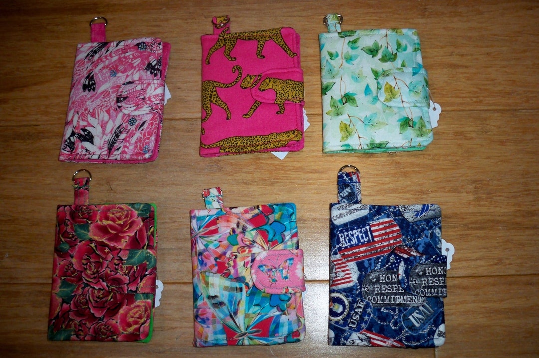 Mini Wallet for Small Purses or Hang on Key Chain, 4 1/4" X 3 1/4 ...