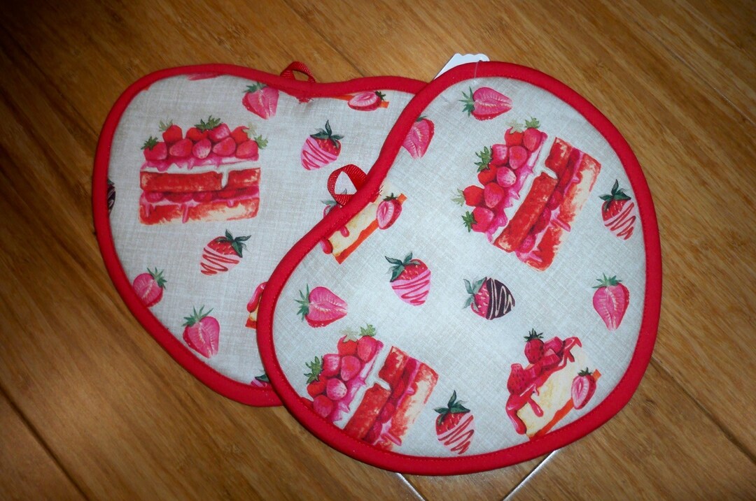 Heart Shaped Hand Saver Pot Holder Oven Mitt, Heat Resistant W/ Insul ...
