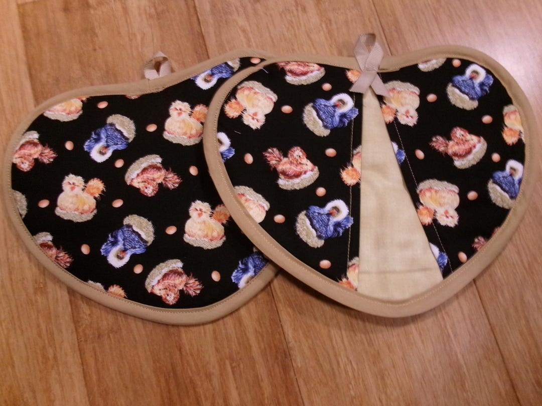 Heart Shaped Hand Saver Pot Holder Oven Mitt, Heat Resistant W/ Insul ...