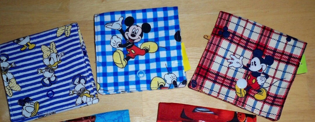 Kid's Wallet, Boys, Disney Pixar Fabrics, Mickey Mouse, Donald Duck - Etsy