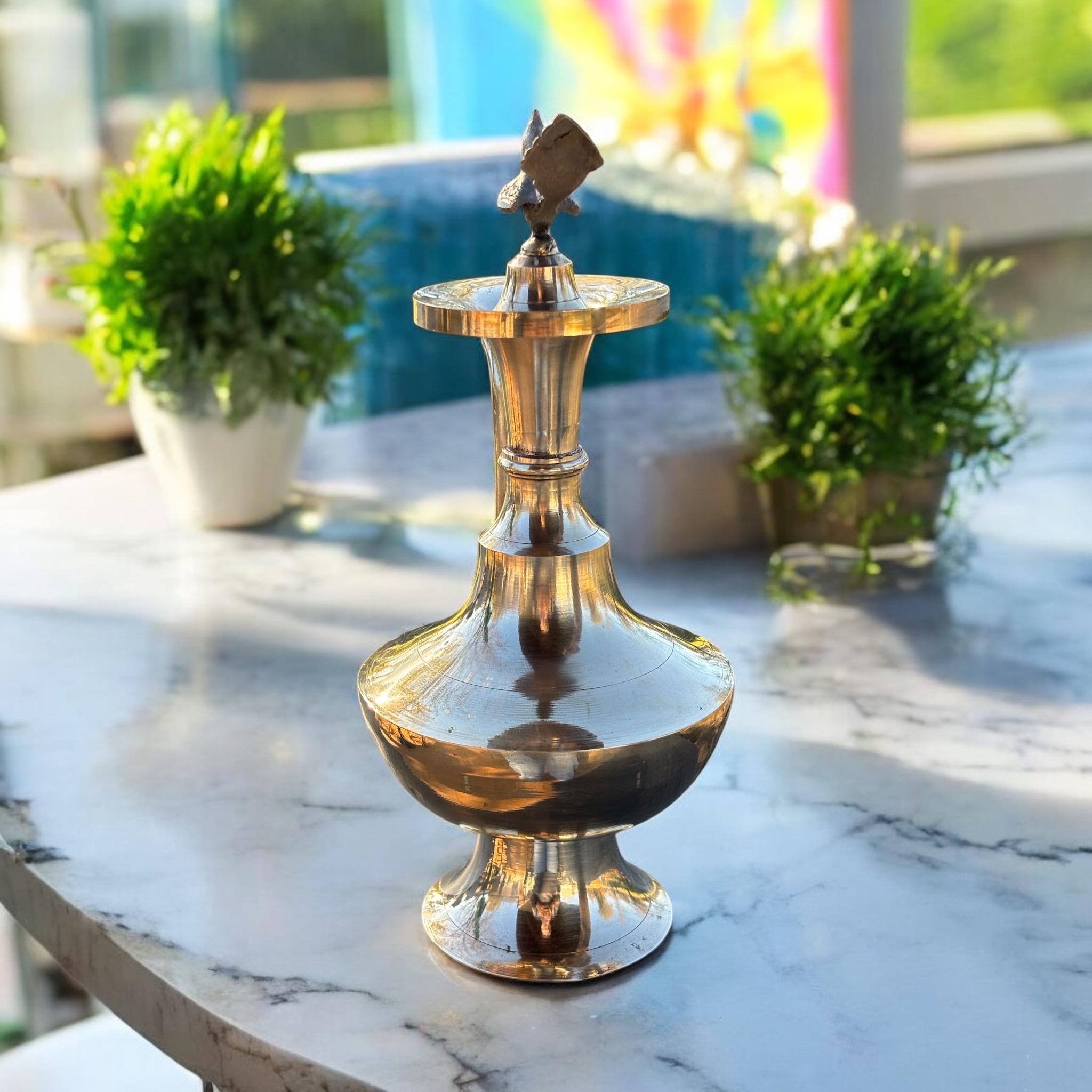 Nepali Karuwa, Brass Ceremonial Water Vessel With Plain Design Retro ...