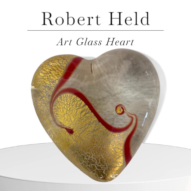 Heart Art Glass by Robert Held Anniversary Gift, Birthday Gift, I Love ...