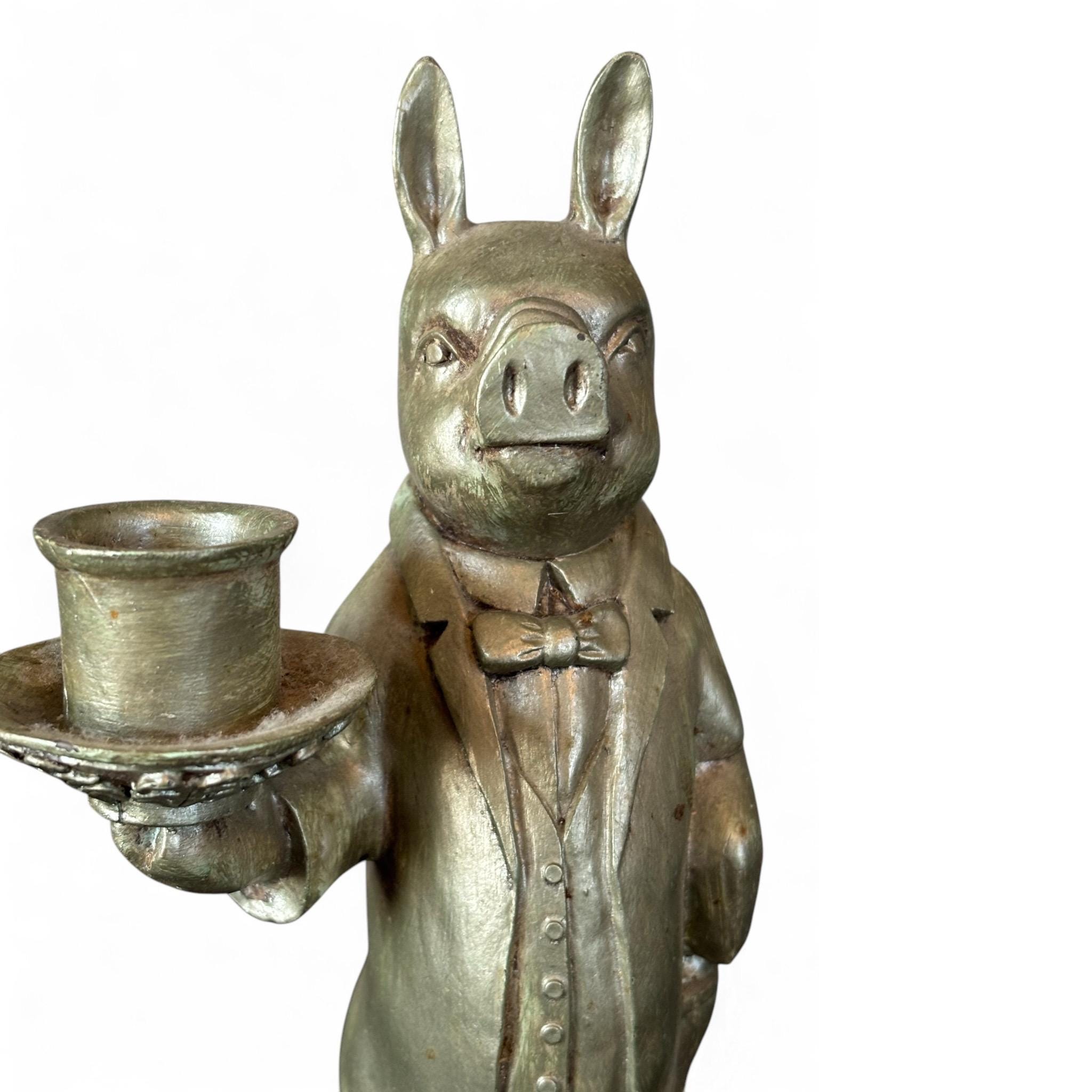 Rare, Vintage, Boho, Art Deco Pig Butler Candle Holder - Etsy