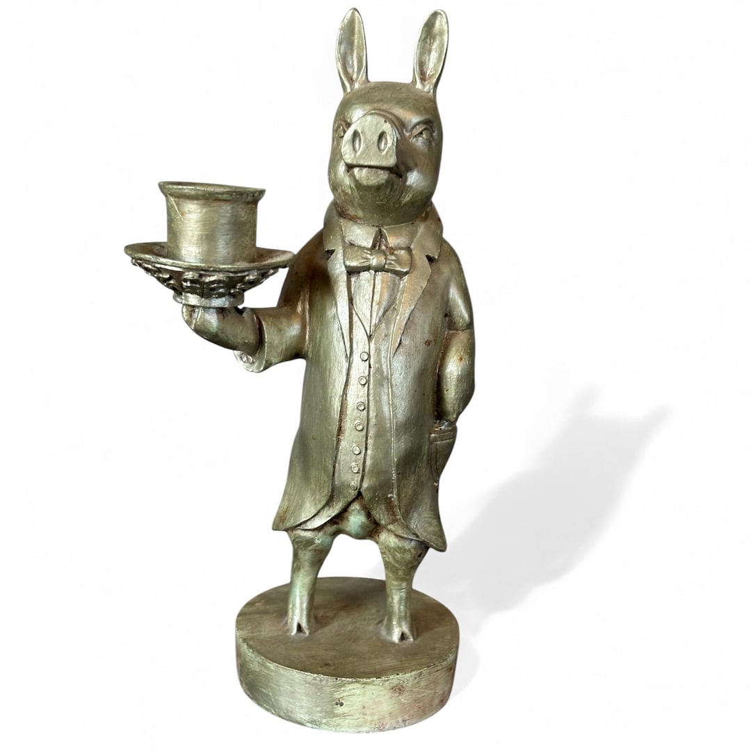 Rare, Vintage, Boho, Art Deco Pig Butler Candle Holder - Etsy