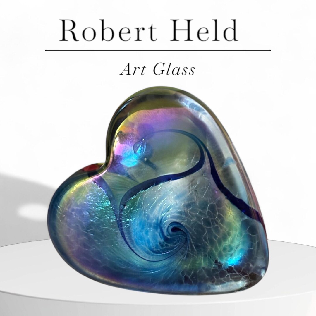 Heart Art Glass by Robert Held Anniversary Gift, Birthday Gift, I Love ...