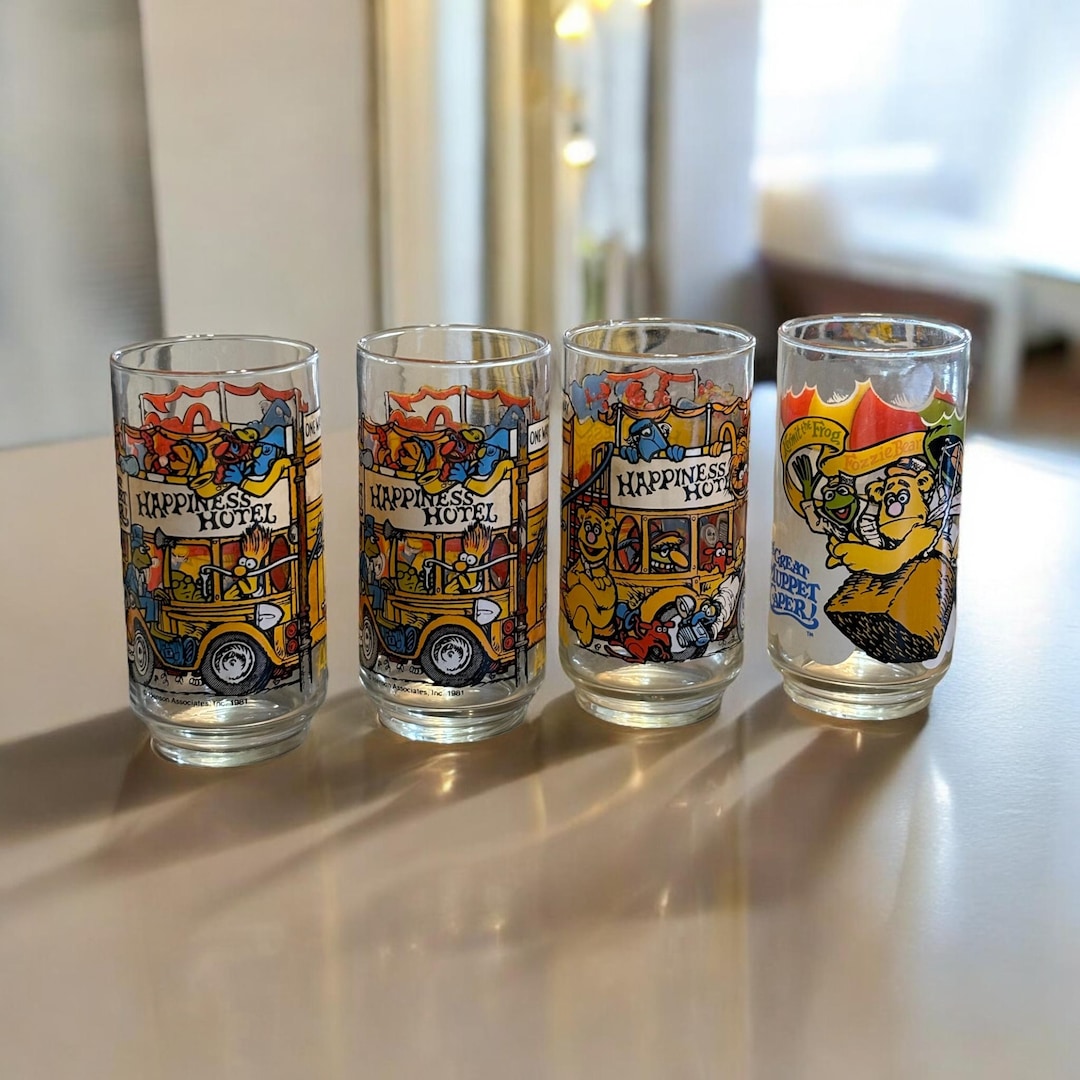 Retro Vintage 1981 Muppets Mcdonalds Collectible Glasses - Etsy
