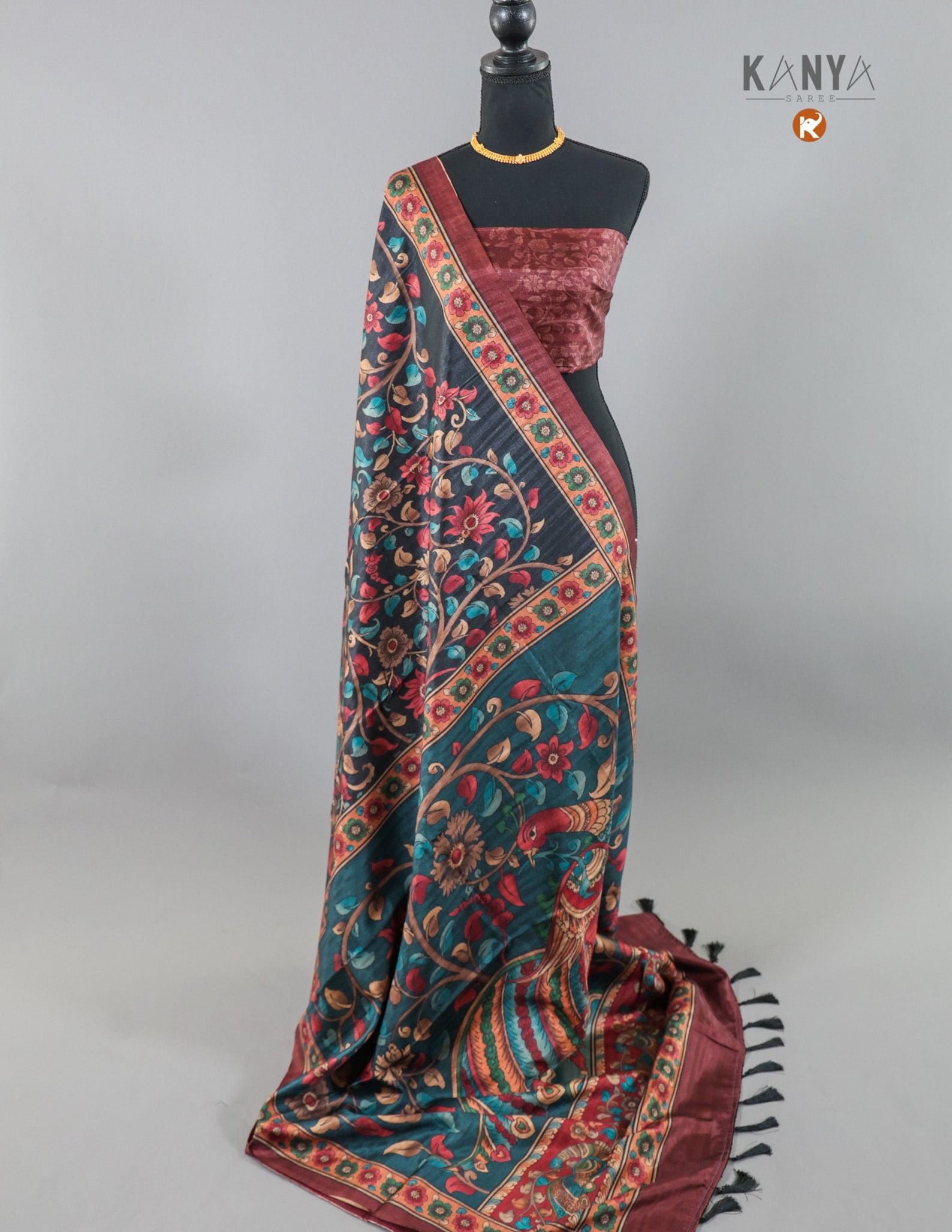 Semi Mysore Silk Saree | Fall Pico Done - Etsy