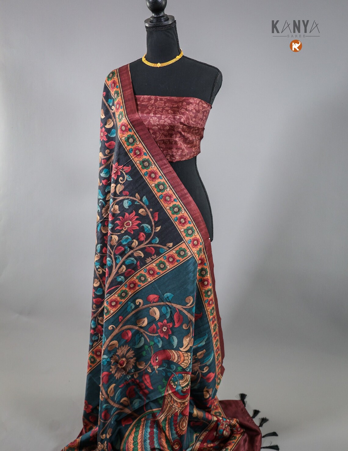 Semi Mysore Silk Saree | Fall Pico Done - Etsy