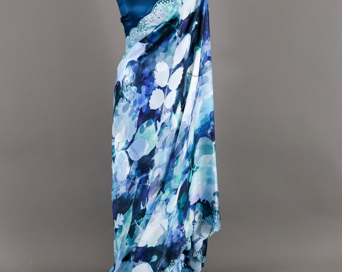 Organza Tissue Saree With Embroidery Work | Fall Pico Done - Etsy