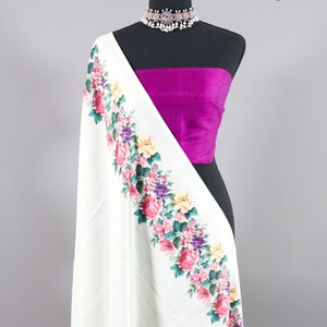 Manipuri Flower Print Saree | Fall Pico Done - Etsy