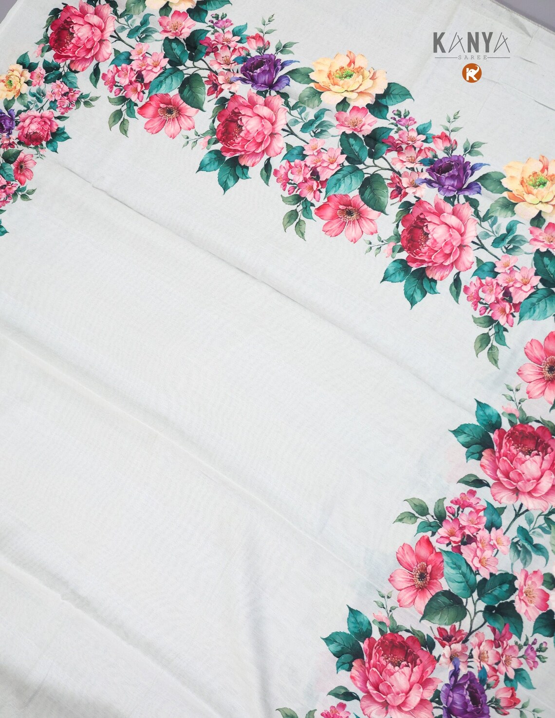 Manipuri Flower Print Saree | Fall Pico Done - Etsy