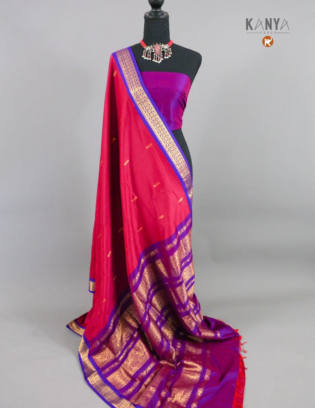 Cotton Gadwal Saree | Fall Pico Done - Etsy