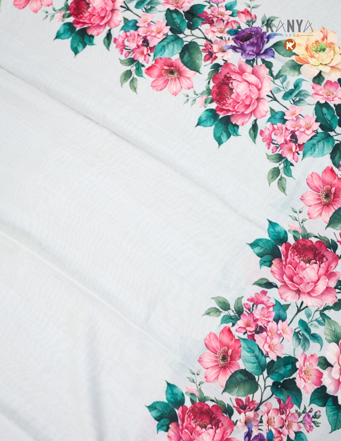 Manipuri Flower Print Saree | Fall Pico Done - Etsy