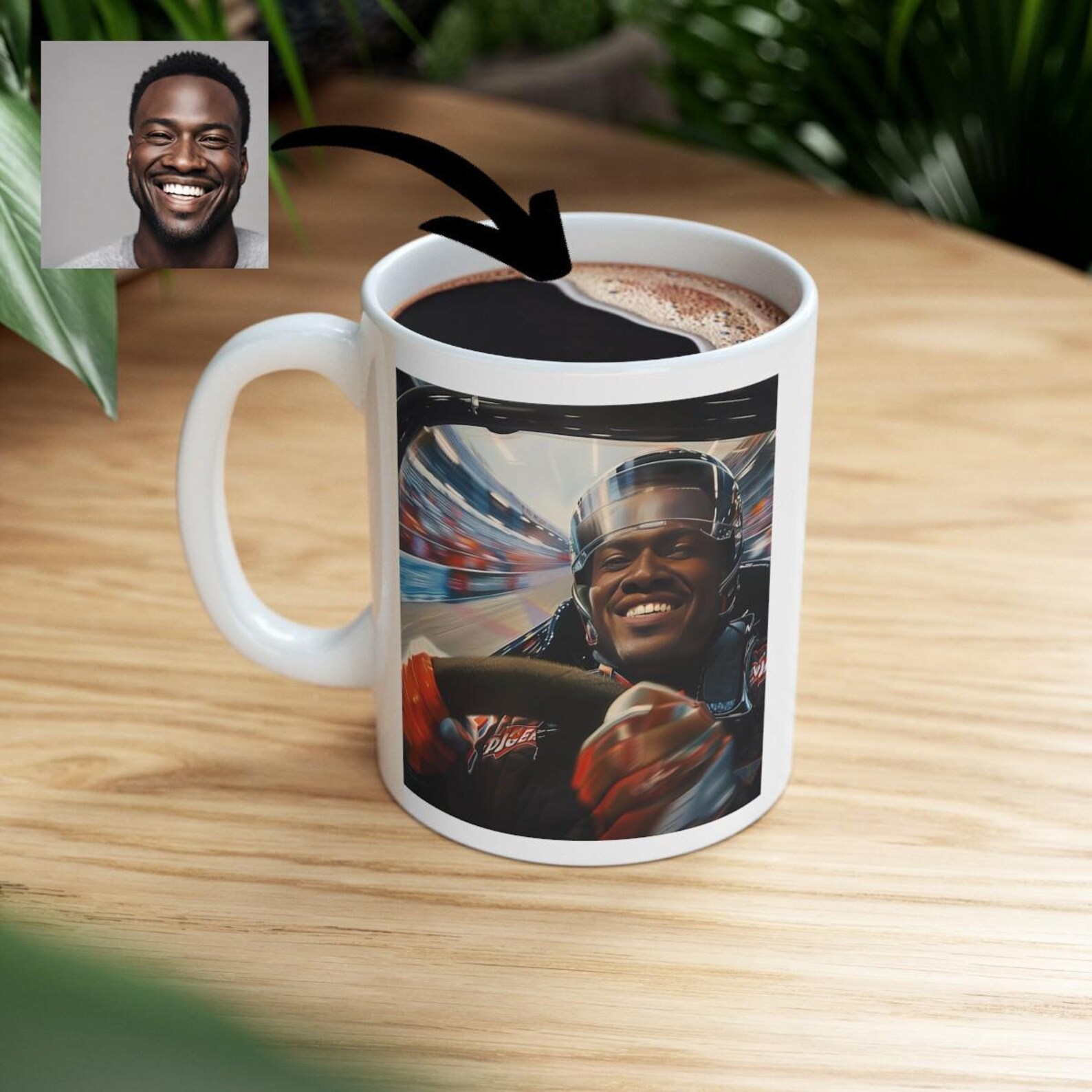 Race Car Driver Themed Custom Face Swap Mug- Personalized Gift - Etsy