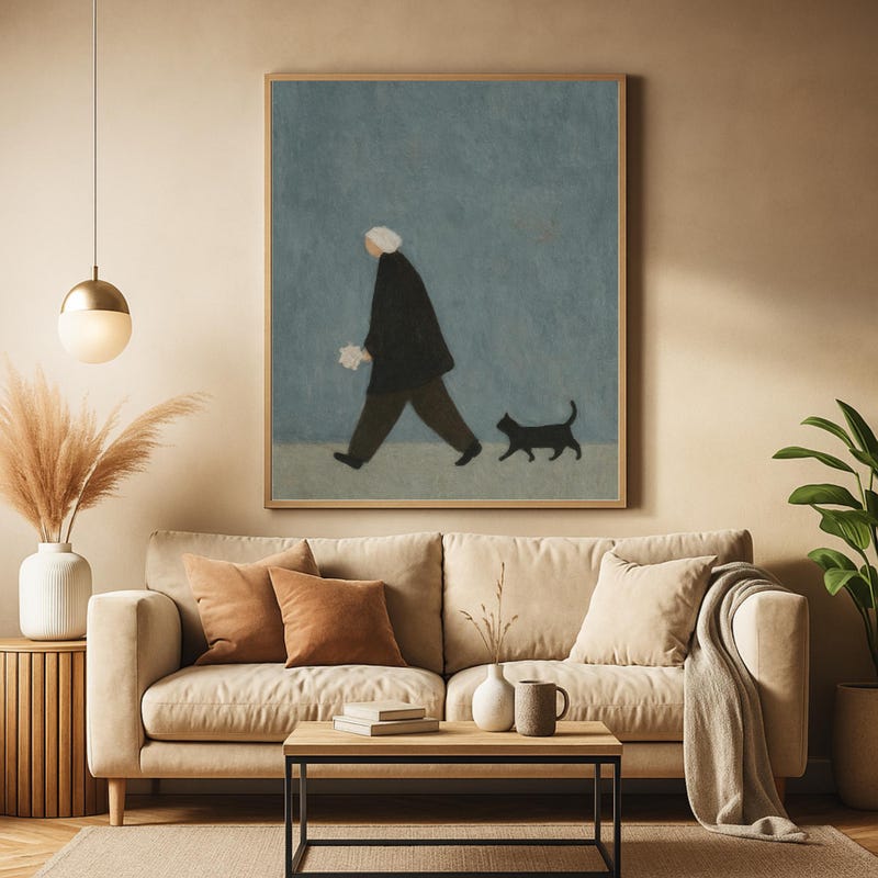 Wabi Sabi Cat Wall Decor - Etsy