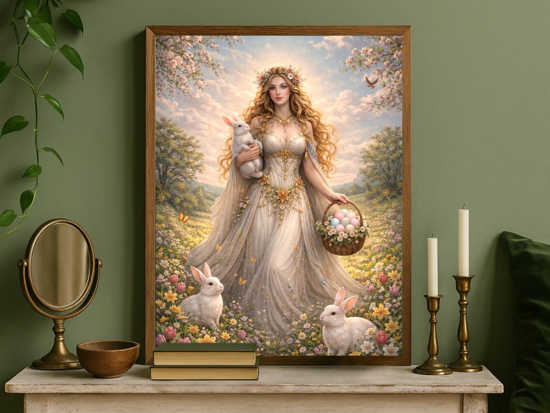 Ostara Wall Art Printable, Easter Spring Equinox Print, Pagan Nature ...