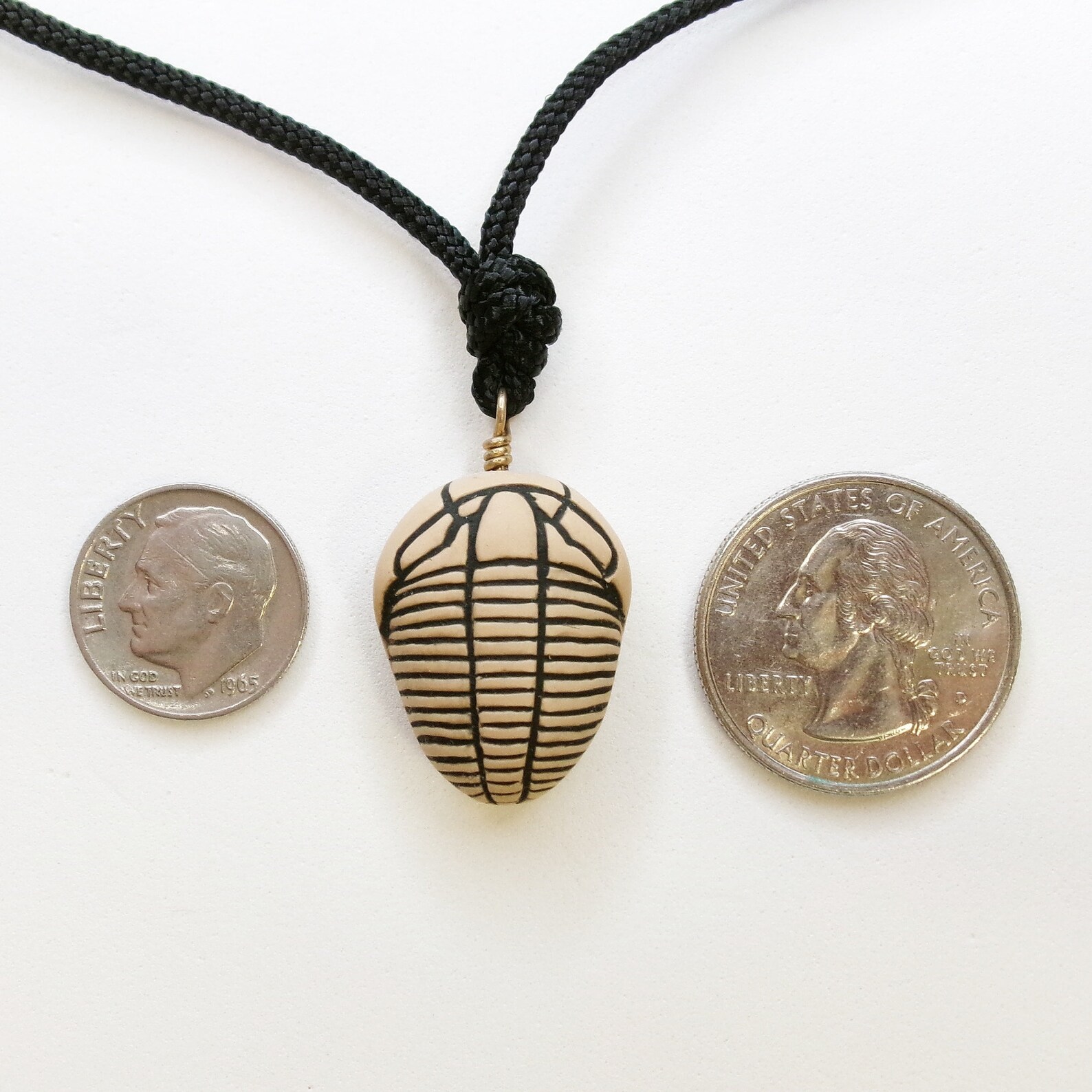 Adjustable Trilobite Polymer Clay Necklace for Men or Women - Etsy