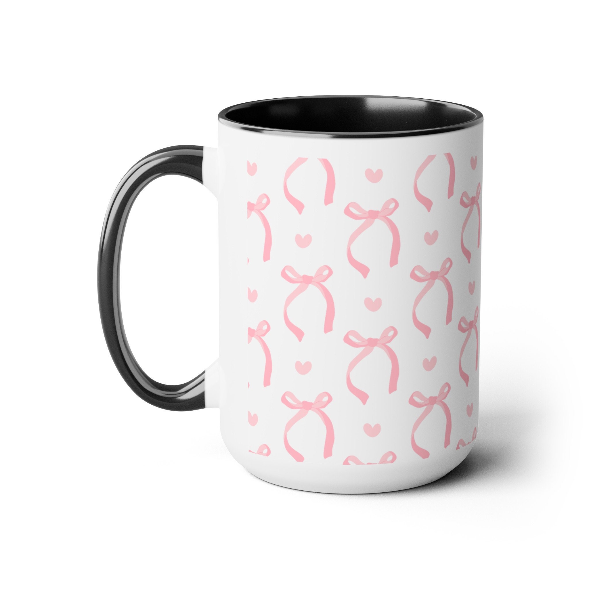 Pink Bow Coquette Coffee Cup Girly Aesthetic Coquette Girlfriend Bow ...