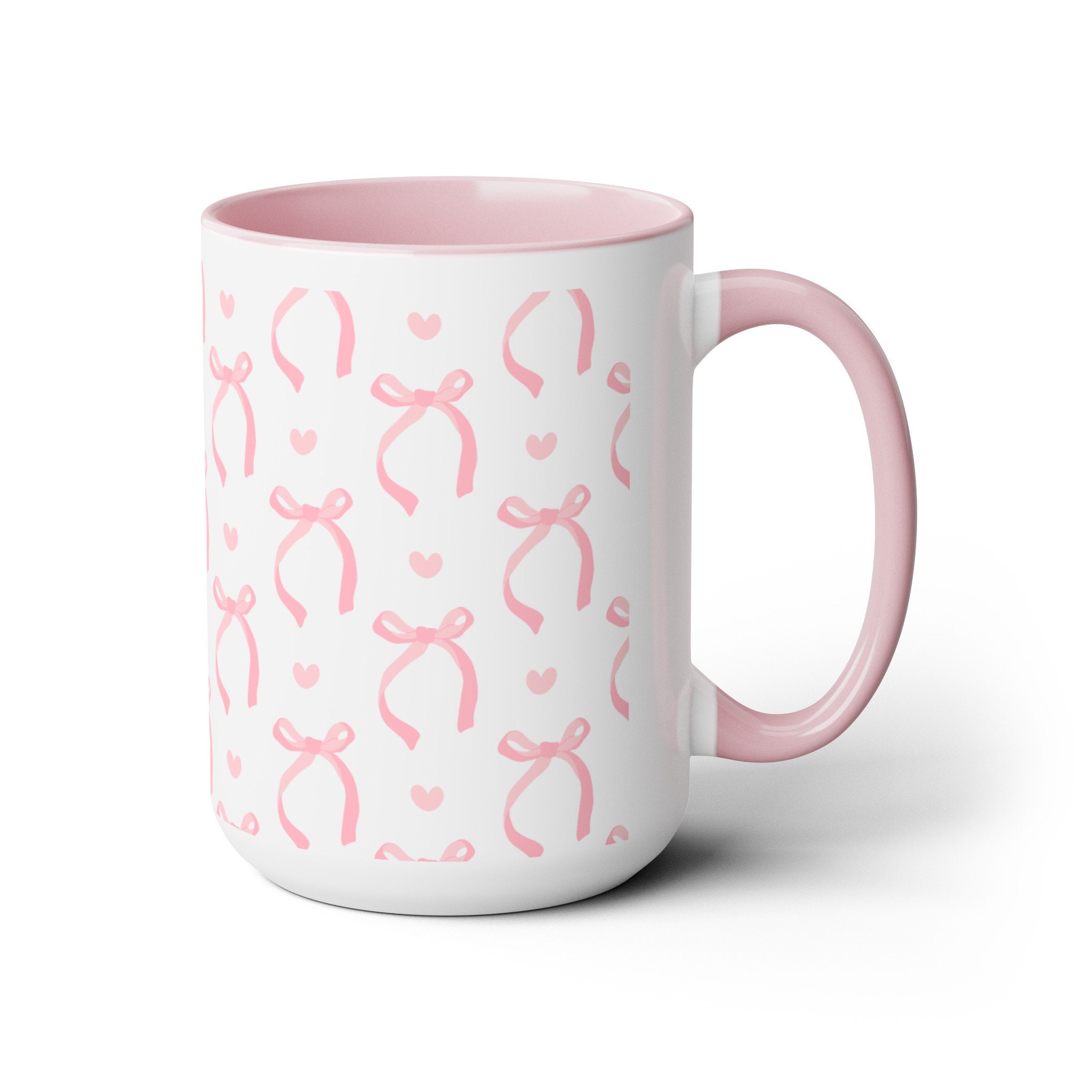 Pink Bow Coquette Coffee Cup Girly Aesthetic Coquette Girlfriend Bow ...